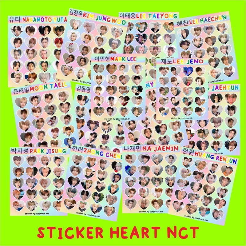 Jual Sticker cutting kisscut love nct dream nct127 WayV sticker cutting ...