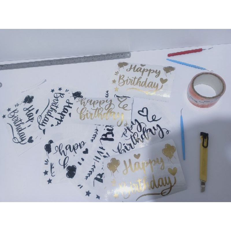 Jual Stiker Cutting Balon PVC / Stiker Transparan / Stiker Nama ...
