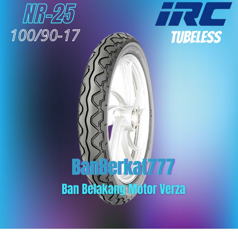 Jual Ban Belakang Motor Verza / IRC NR 25 100/90 Ring17 Tubeless ...