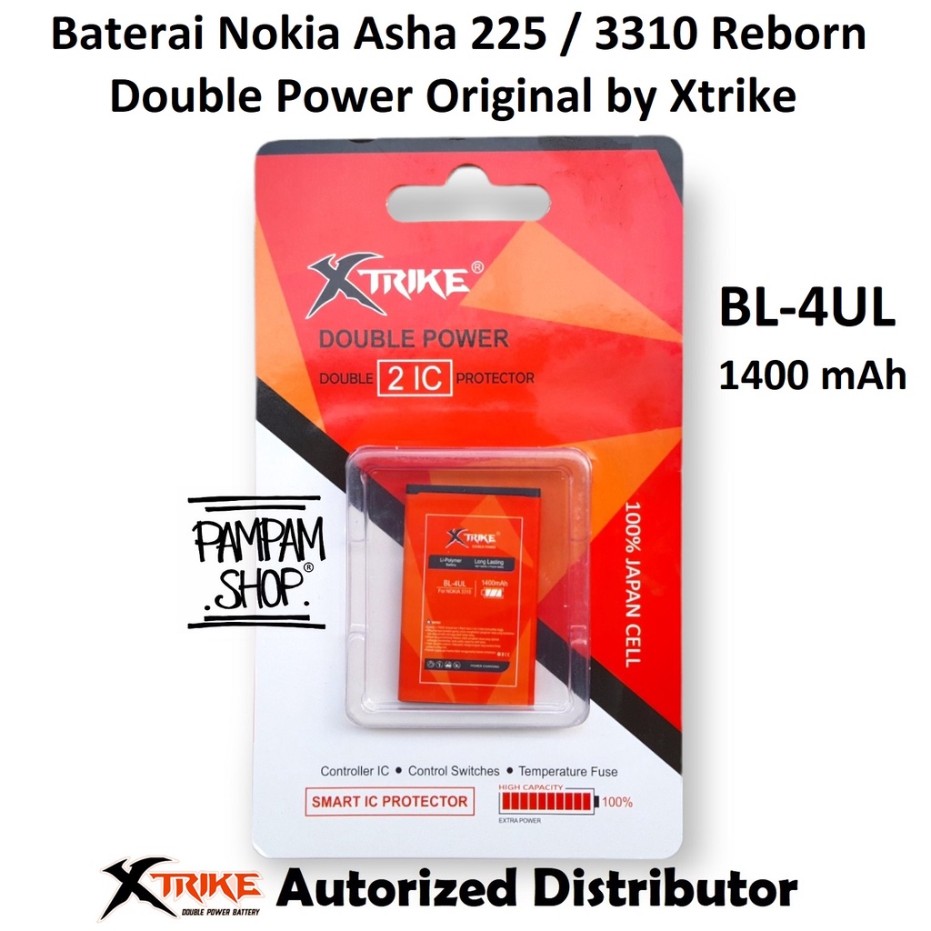 Jual Baterai XTRIKE Double Power Original Nokia Asha 225 3310 Reborn 2017 BL4UL BL-4UL Batre ...