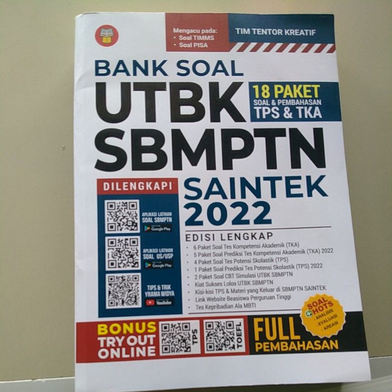 Jual BANK SOAL UTBK SBMPTN SAINTEK 2022 | Shopee Indonesia