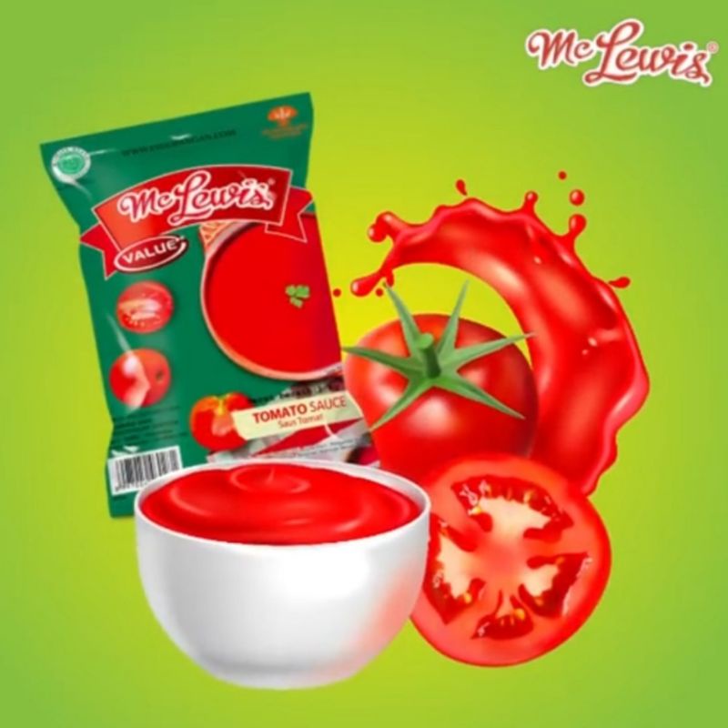 Jual mc lewis Tomato Sauce (saus tomat) 1000 gram/1 kg rasanya enak ...