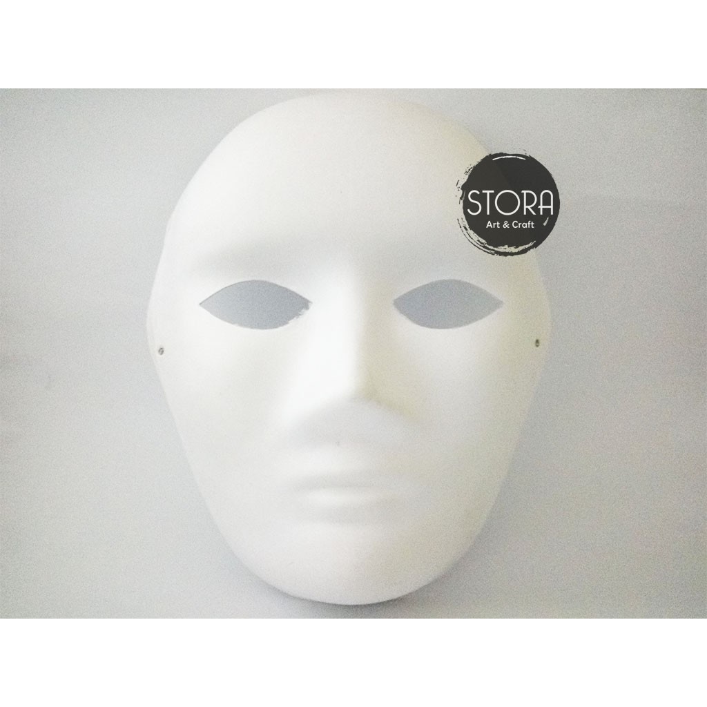 Jual Topeng Lukis Wajah Polos Putih Drawing Face Mask Performance ...