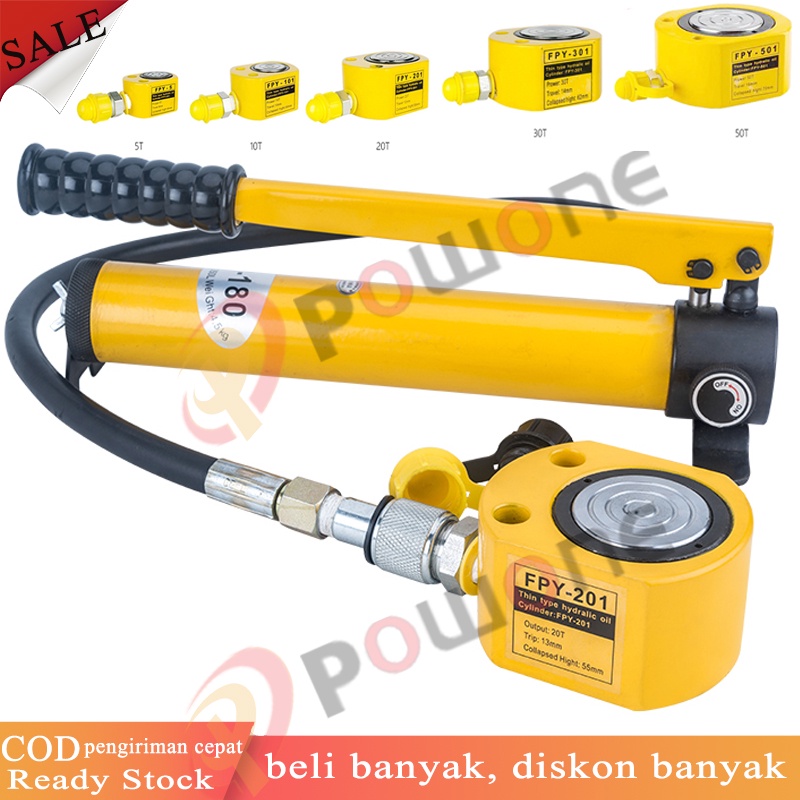 Jual 5T 10T 20T Jack Pengangkat Hidraulik Ultra-Tipis Terpisah Listrik ...