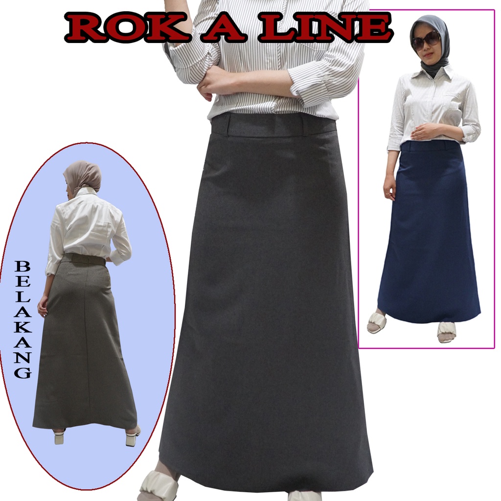 Jual ROK A-LINE ROK KANTOR MURAH KERJA ROK KERJA MODEL A LINE MAXI Rok ...