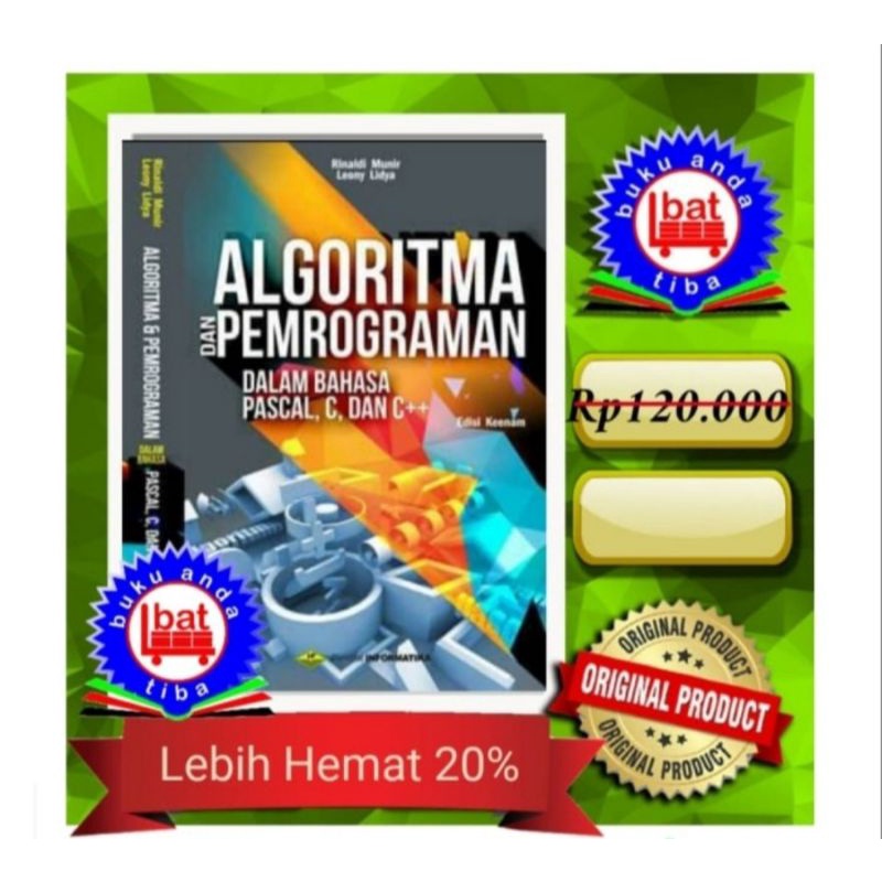 Jual Algoritma Pemrograman Bahasa Pascal C ++ Rinaldi - Arduino ...