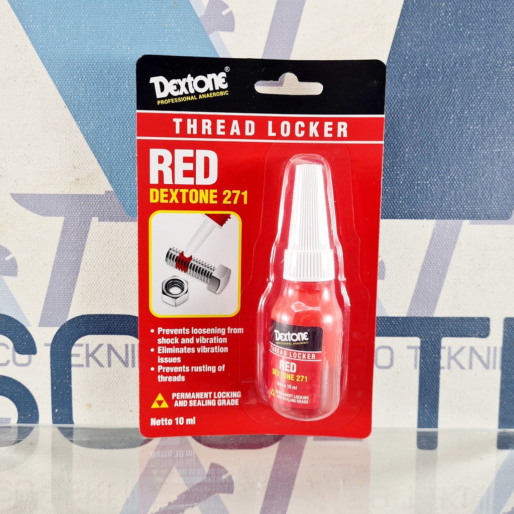 Jual DEXTONE 271 LEM BAUT THREAD LOCKER PERMANENT PERMANEN RED | Shopee ...