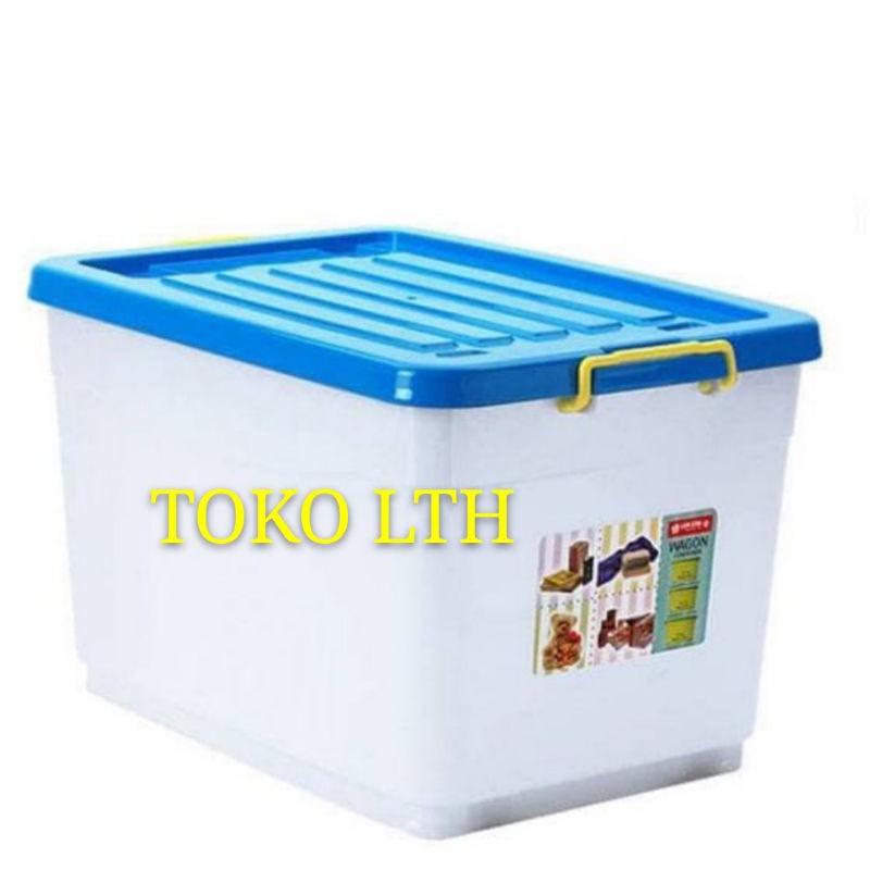 Jual CONTAINER BOX 100 LITER / KOTAK WAGON CONTAINER RODA 100 LITER ...
