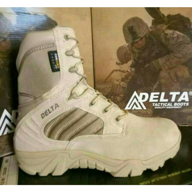 Jual Sepatu Outdoor Delta Panjang 8 Tactical Boots Coklat Gurun Import ...