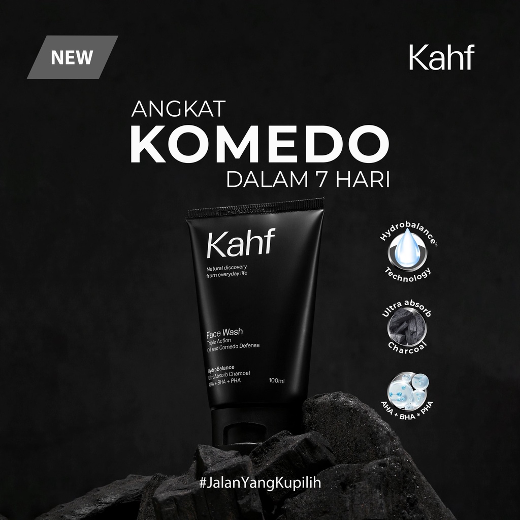 Jual KAHF Hitam Sabun Wajah Masker dan Peeler Triple Action Oil and ...