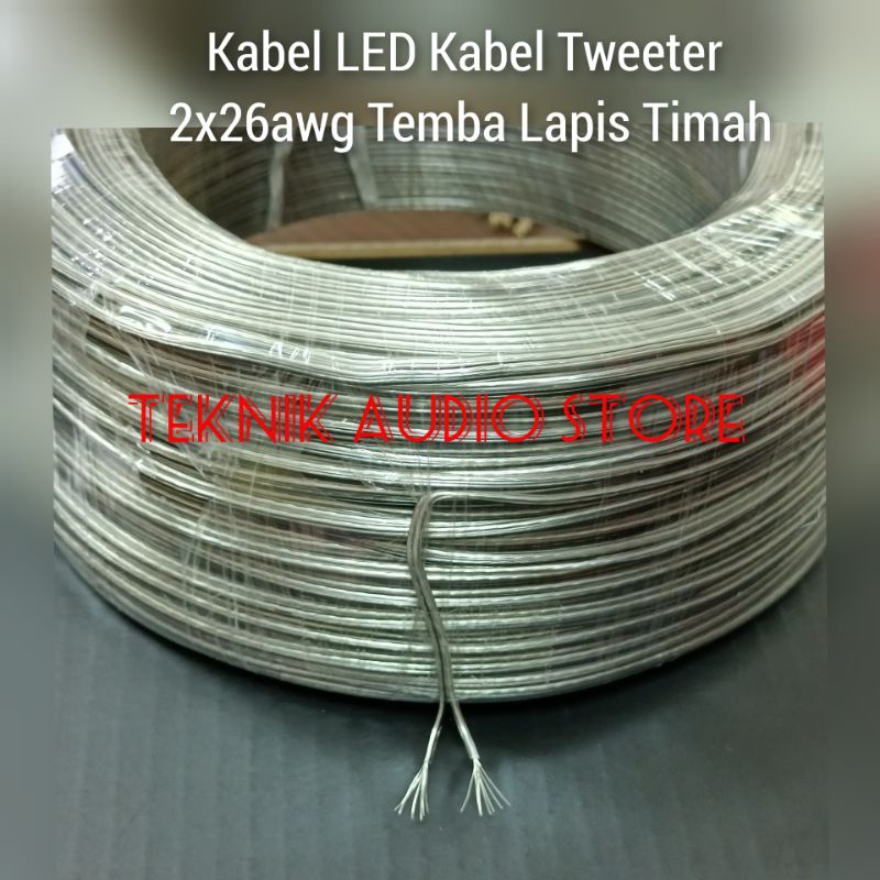 Jual Kabel LED Kabel Tweeter 26awg 2x7Kawat 0.16Tembaga Murni Lapis ...