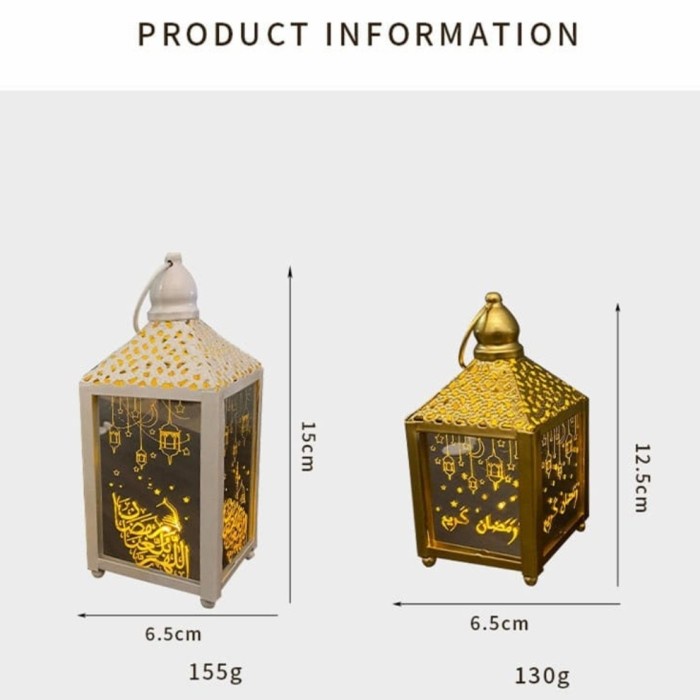 Jual Lampu Arab Idul Fitri Hiasan Meja Kecil Kaca Besi Gantung SJ Store ...