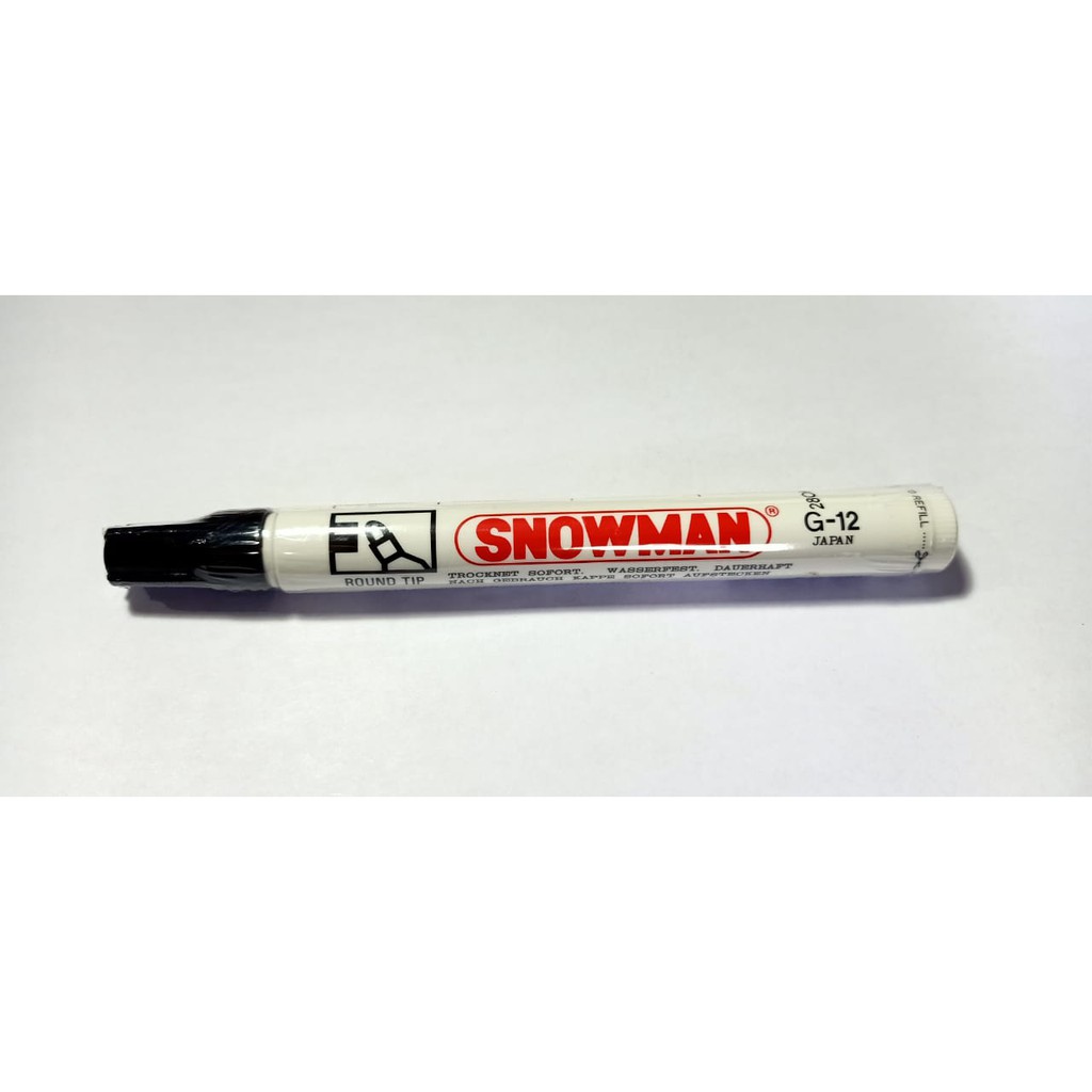 Jual Snowman G-12 Permanent Marker Hitam / Biru / Merah ( 2 Pcs ...