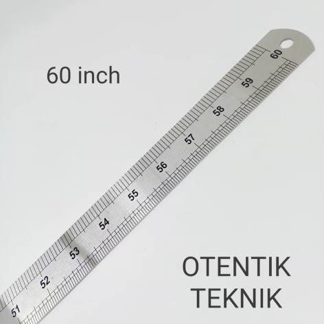 Jual PENGGARIS BESI 150 CM - 1500 MM - 1 KOMA 5 METER - STEEL RULER 60 INCH | Shopee Indonesia
