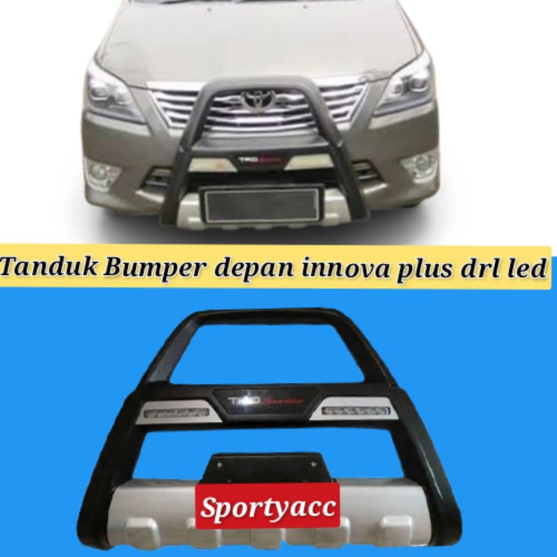 Jual Tanduk Bumper depan innova plus DRL L.E.D | Shopee Indonesia