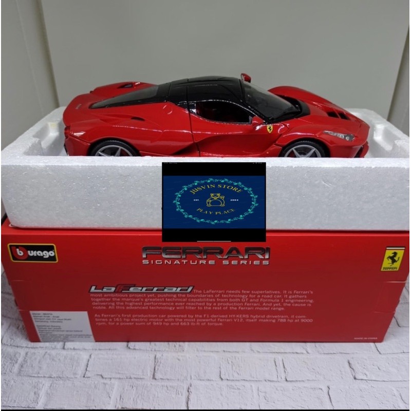 Jual Diecast Burago Ferrari Signature series La ferrari Laferrari 1:18 ...