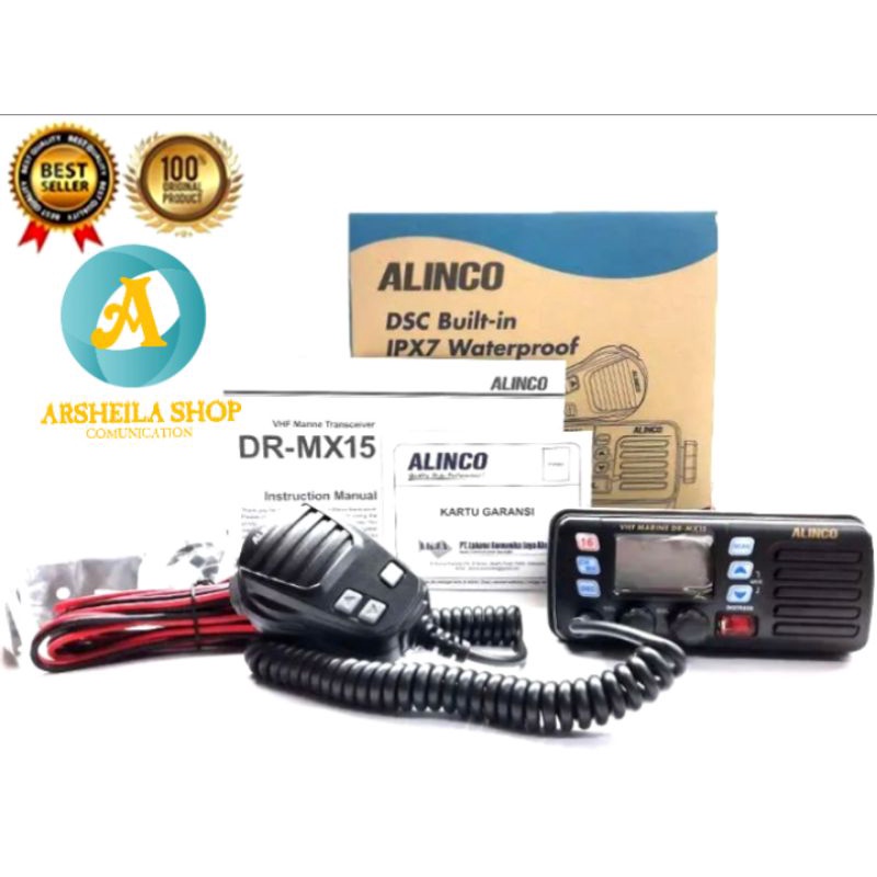 Jual Radio rig marine vhf alinco DR MX 15 murah radio kapal | Shopee ...