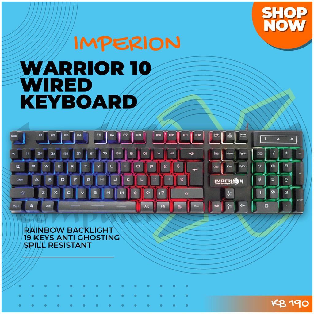Jual Imperion Warrior 10 10 Million Key Life ABS Material RGB Wired ...