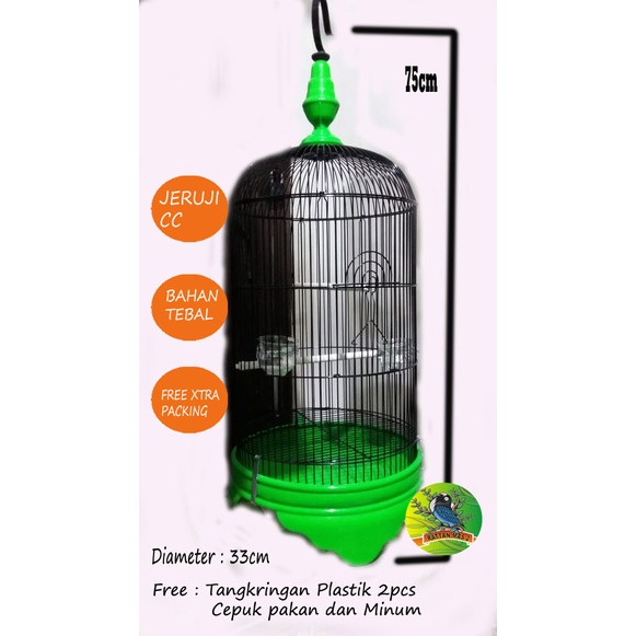 Jual Sangkar Kandang Bulat Besi PVC Lovebird, Kenari, Dll | Shopee ...