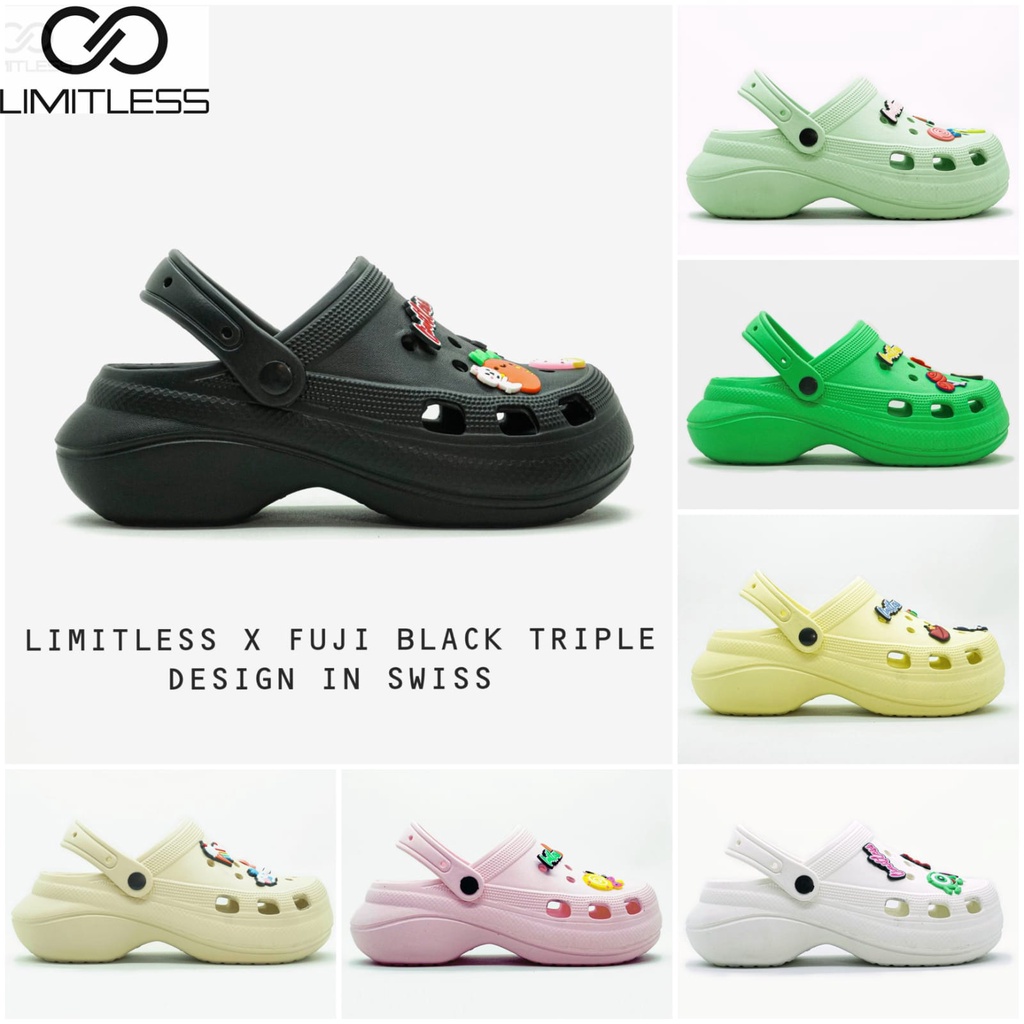 Jual Limitless - Sandal Fuji Wanita Wedges Platfrom Kekinian Sendal ...