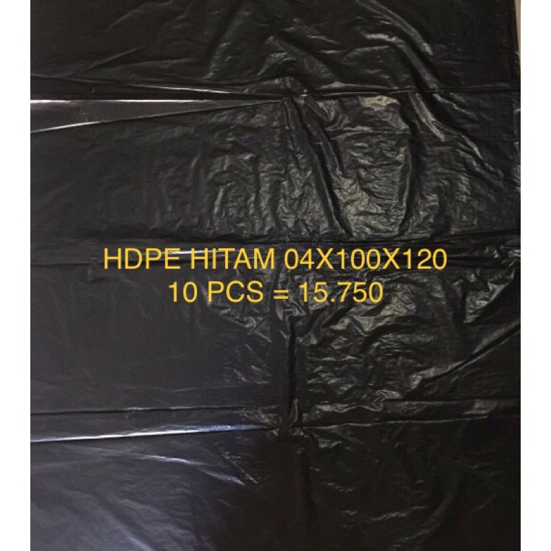 Jual 10pcs plastik sampah LDPE Hitam 04X100X120-Plastik sampah jumbo-Jumbo trash bag-Plastik ...