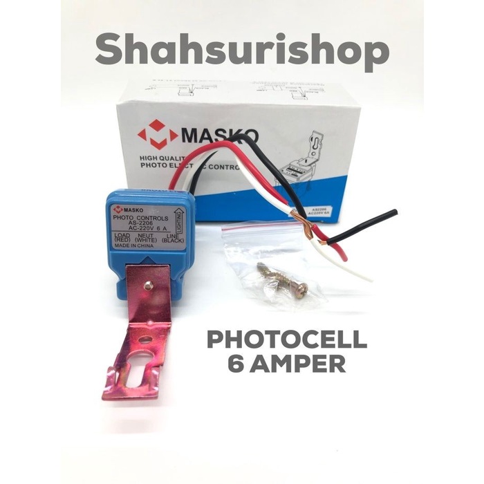 Jual Photocell Masko 6A 6 A Amper 220V Sensor Cahaya Photo Electric ...