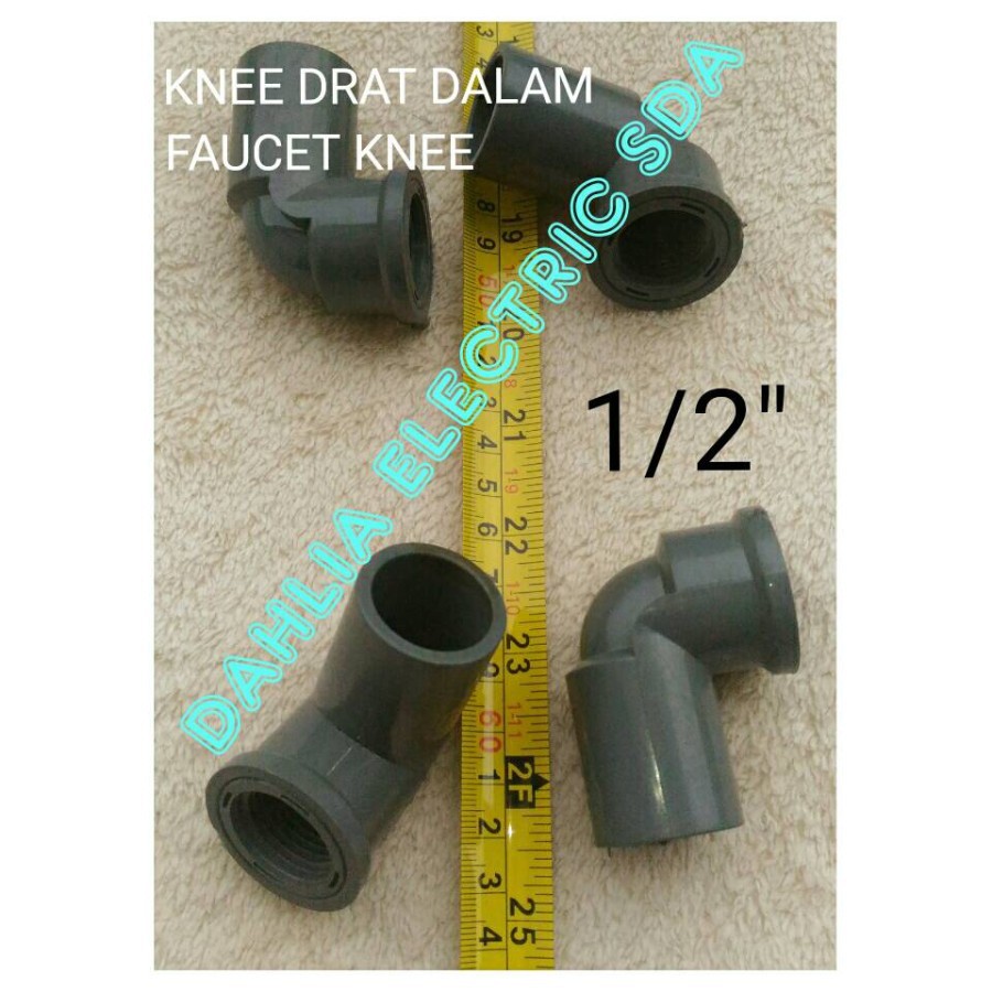 Jual KNEE DRAT DALAM/FAUCET KNEE PVC 1/2 IN | Shopee Indonesia