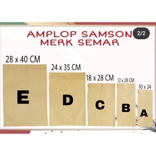 Jual AMPLOP COKLAT/AMPLOP SAMSON MEREK SEMAR NON PEREKAT ( 1 PAK ISI 100 BIJI ) | Shopee Indonesia