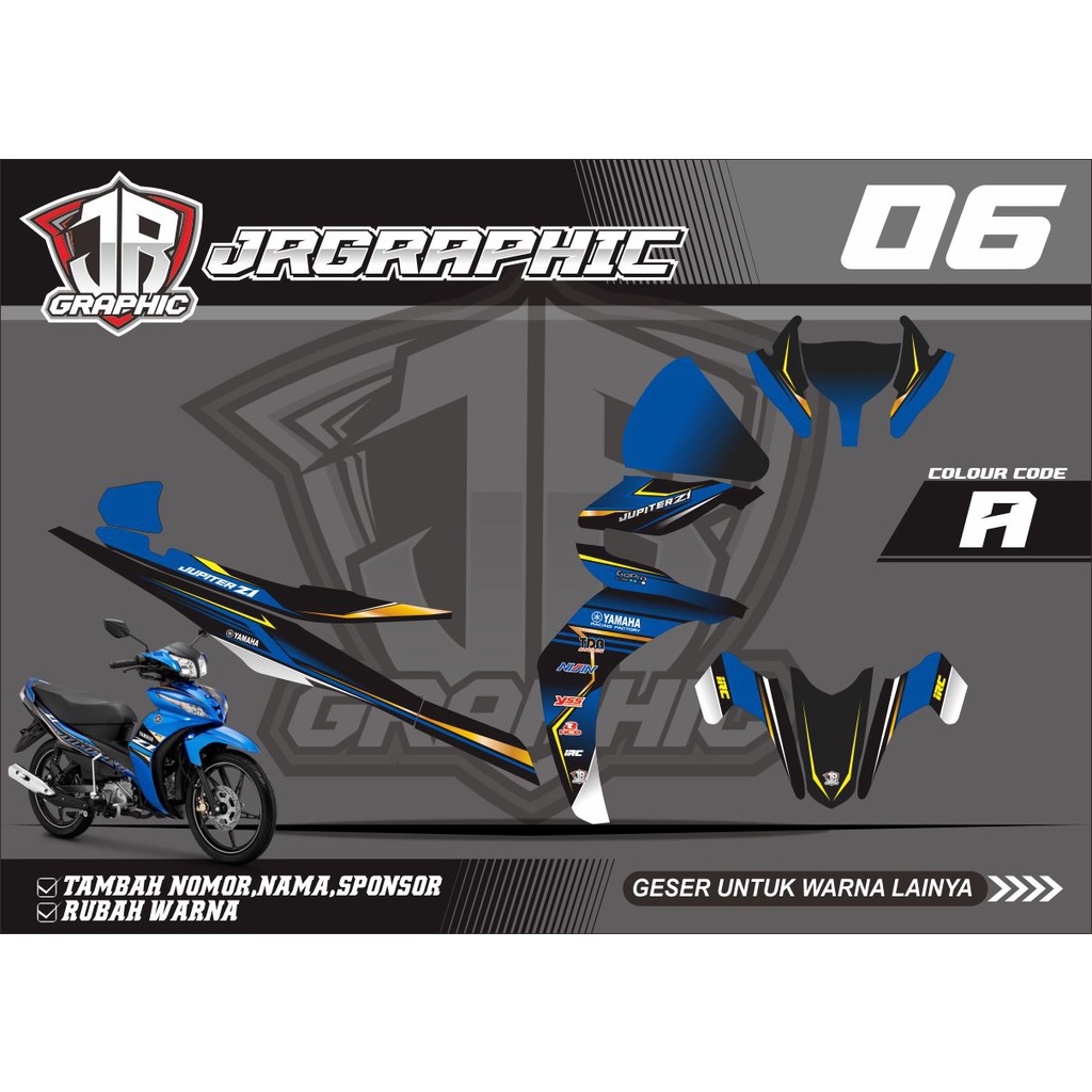 Jual DECAL JUPITER Z1 RACING GRAFIS VARIASI - DECAL STICKER JUPITER Z1 ...