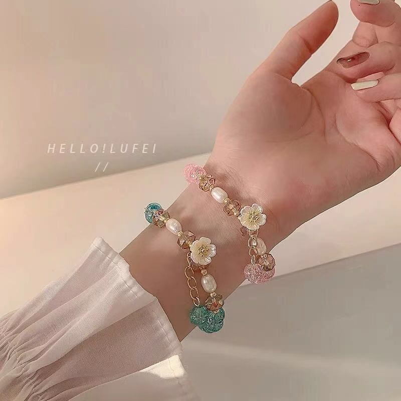 Jual Gelang Daisy Rumbai Bunga Kristal Korean Fashion For Women ...
