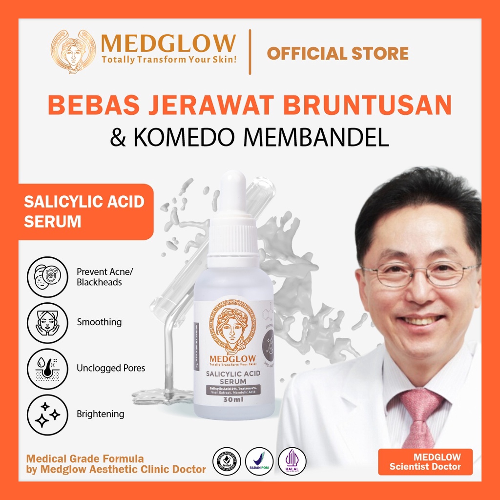 Jual 𝐌𝐄𝐃𝐆𝐋𝐎𝐖 𝐂𝐋𝐈𝐍𝐈𝐂 Salicylic Acid Serum 30ml| BPOM HALAL Skincare ...