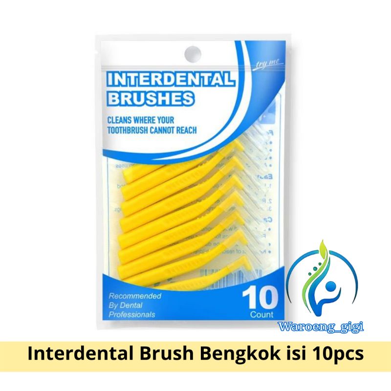 Jual Interdental Brush Bengkok Sikat Sela Gigi Behel Ortho isi 10pcs ...