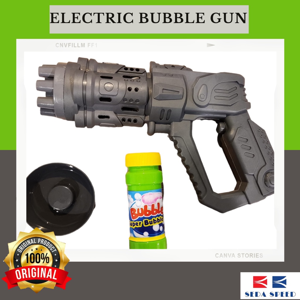 Jual SEDASPEED Mainan Tembakan Busa Balon Bubble Gatling Gun - Warna ...