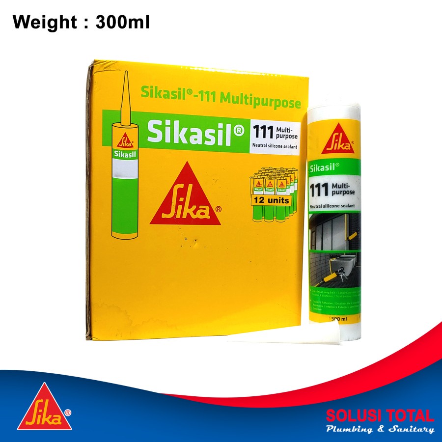 Jual SikaSil 111 Multipurpose Clear Transparan Silicone Sealant 300ml | Shopee Indonesia