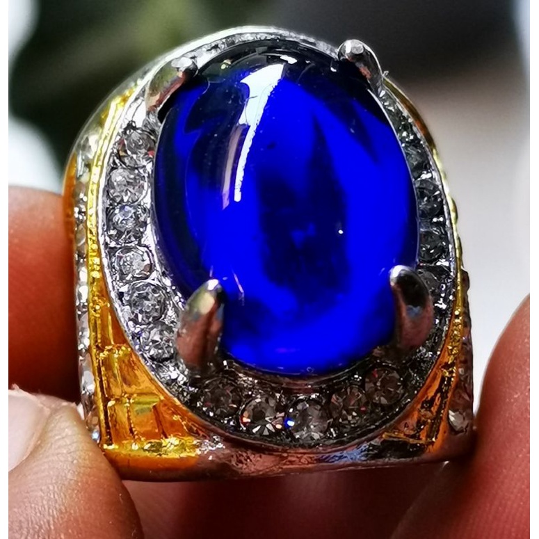 Jual Batu akik royal blue King shafire crystal | Shopee Indonesia