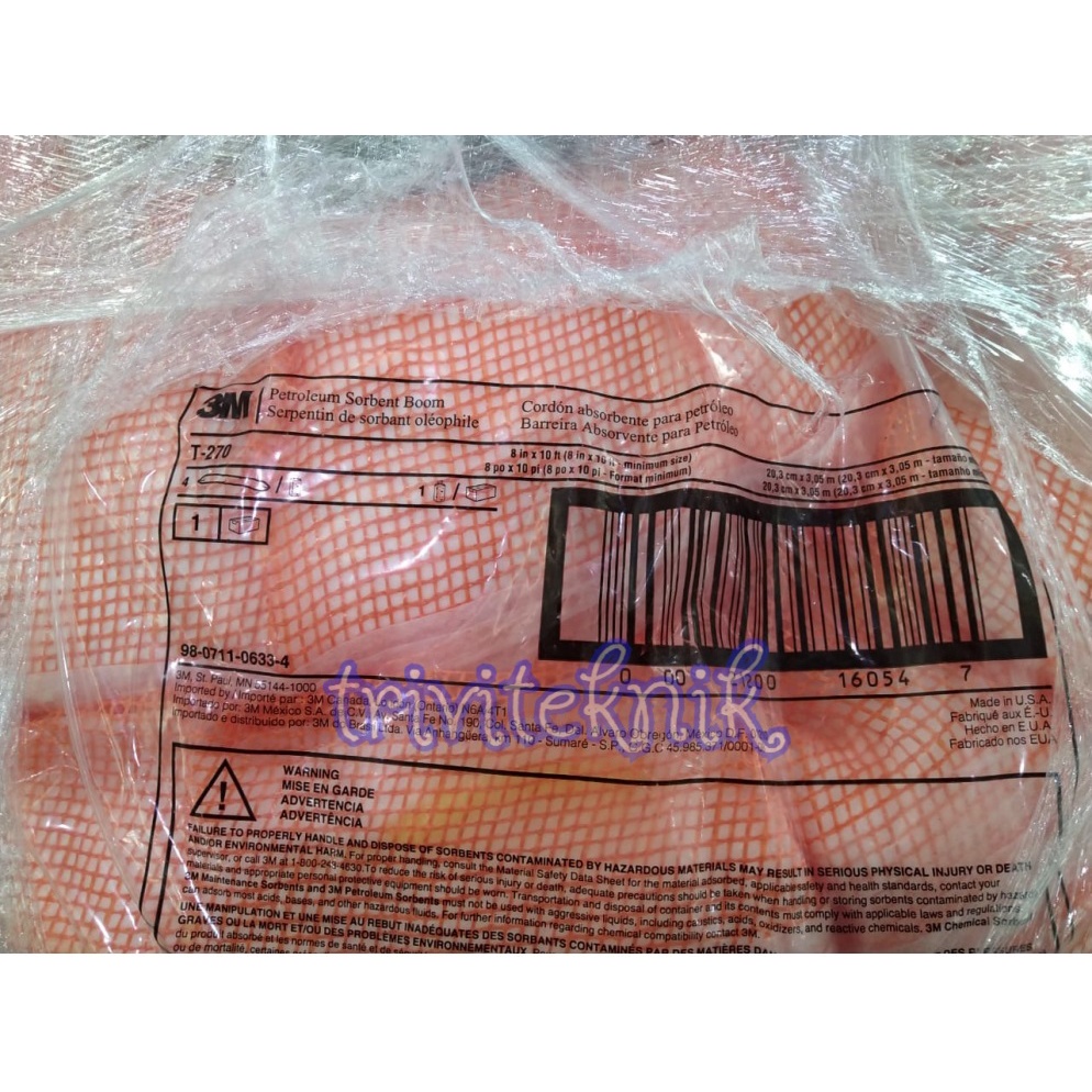 Jual 3M oil sorbent boom T270,pembersih tumpahan minyak absorbent ...