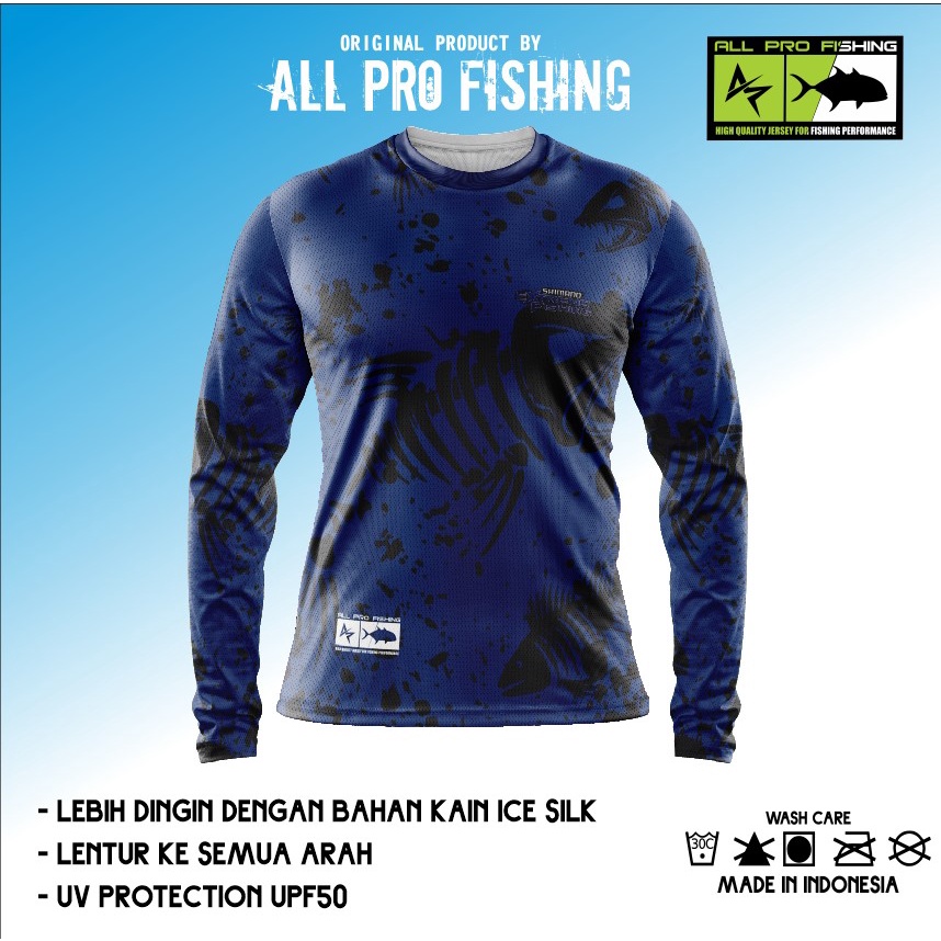 Jual Jersey mancing extreem bisa custom nama bya allpro fishing dengan bahan premium upf dan ...