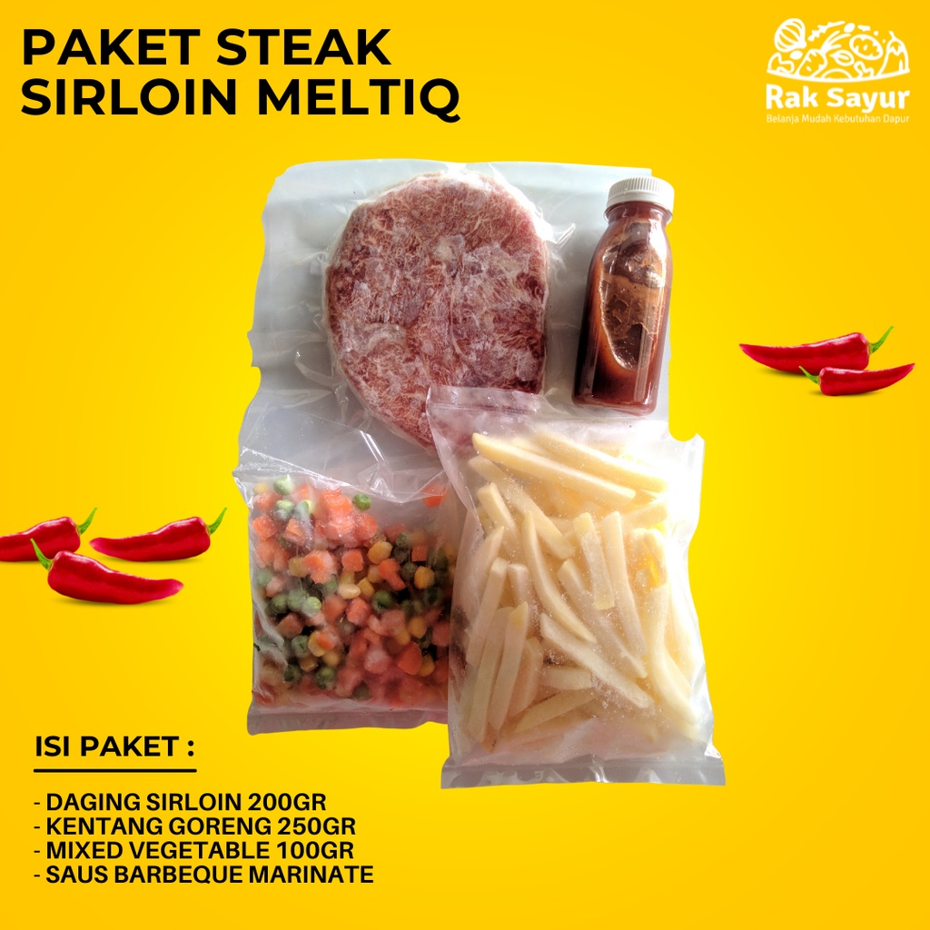 Jual Paket Steak Grill Komplit Daging Sirloin Rib Eye Meltique Paket ...