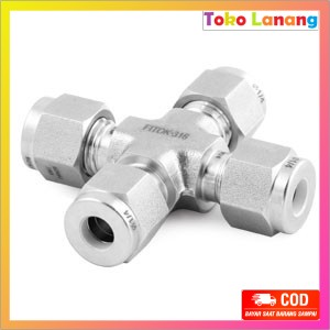Jual TWL- SS316 INSTRUMENT UNION CROSS 1/4" OD TUBING | Shopee Indonesia