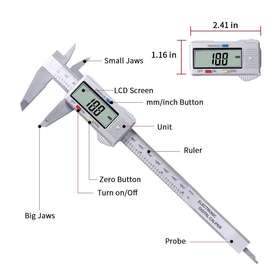 Jual Digital Caliper Meter Jangka Digital 0-150MM Jangka Caliper Sorong Sigmat Digital LCD ...