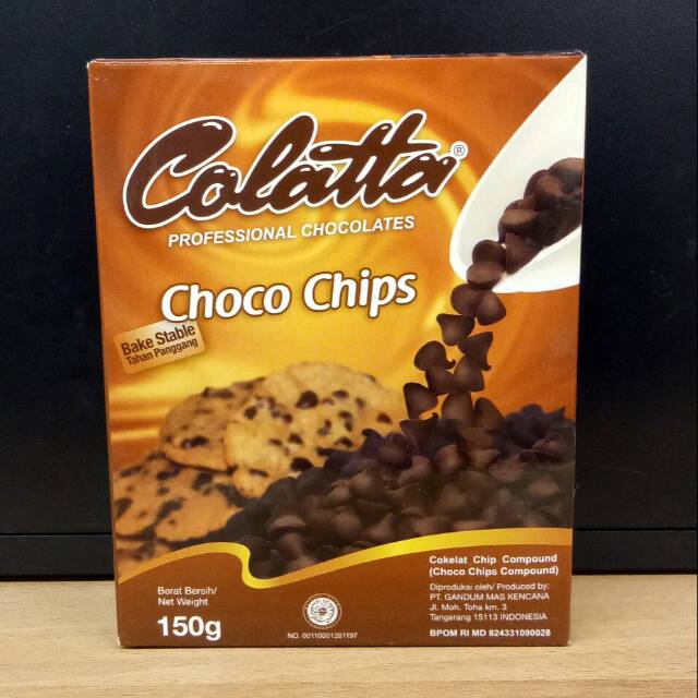 Jual COLATTA CHOCO CHIPS COKLAT COKELAT CHIP COMPOUND 150GR | Shopee ...