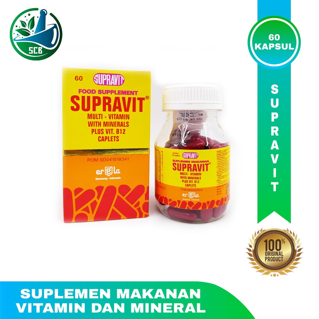 Jual Supravit - Multi Vitamin With Minerals Plus Vitamin B12 | Shopee ...