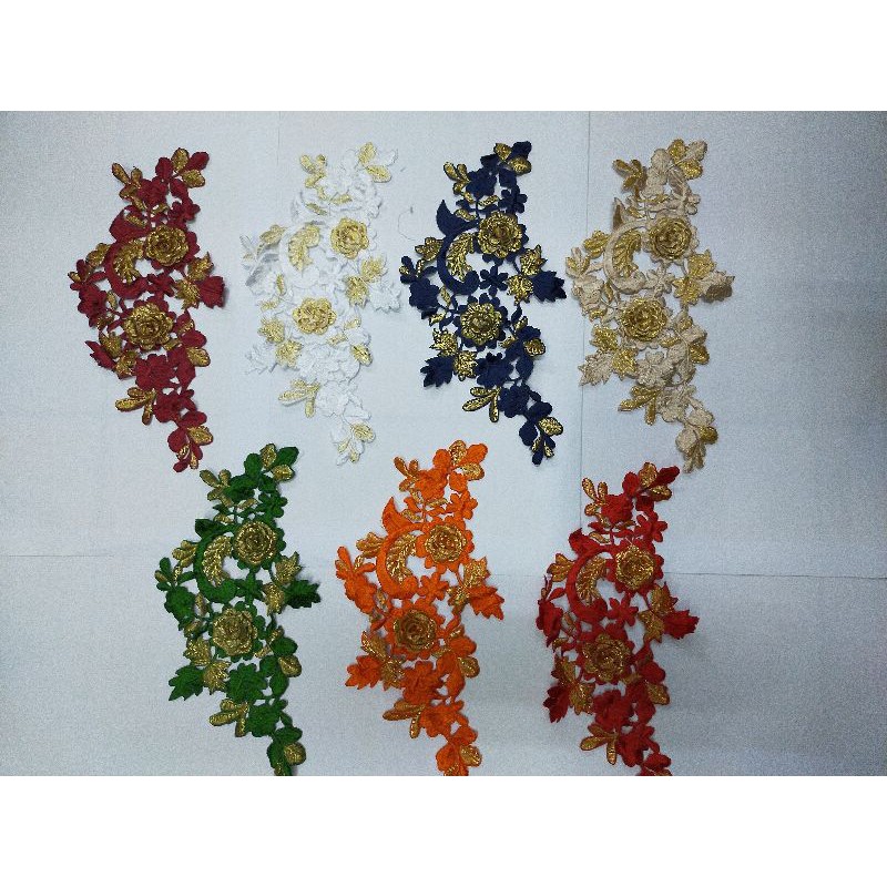 Jual Renda Aplikasi Bordir Bunga Kipas Tabur Patch Baju | Shopee Indonesia