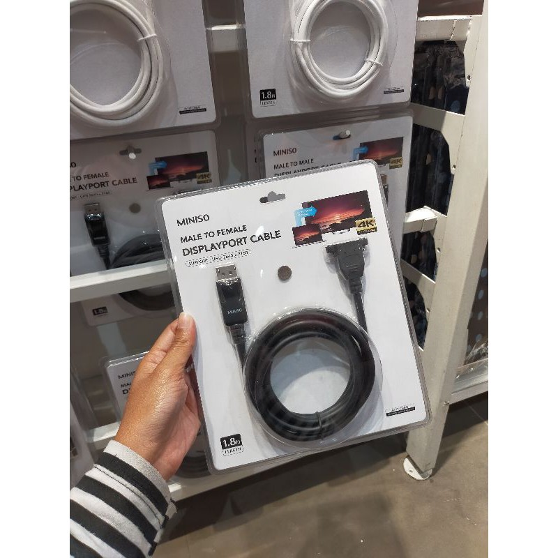 Jual MINISO DISPLAYPORT CABLE 1.8M | Shopee Indonesia