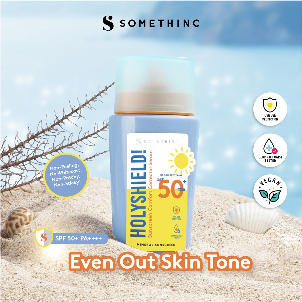 Jual Somethinc HolyShield Sunscreen Comfort Corrector Serum SPF 50+ PA++++ 50ml | Shopee Indonesia