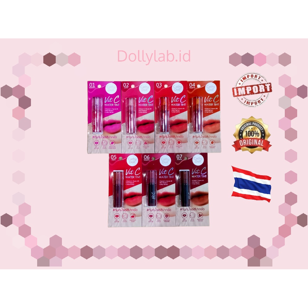 Jual [BIG SALE] CATHY DOLL Vit C Water Tint | WIN METAWIN |Lip Tint ...