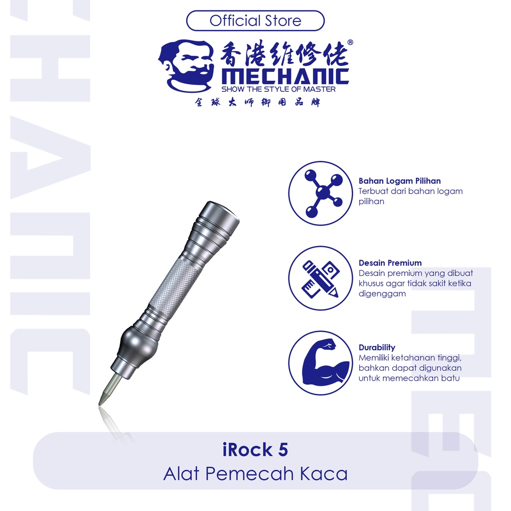 Jual MECHANIC iRock 5 Alat Pemecah Kaca Boulder iRock Glass Cover ...