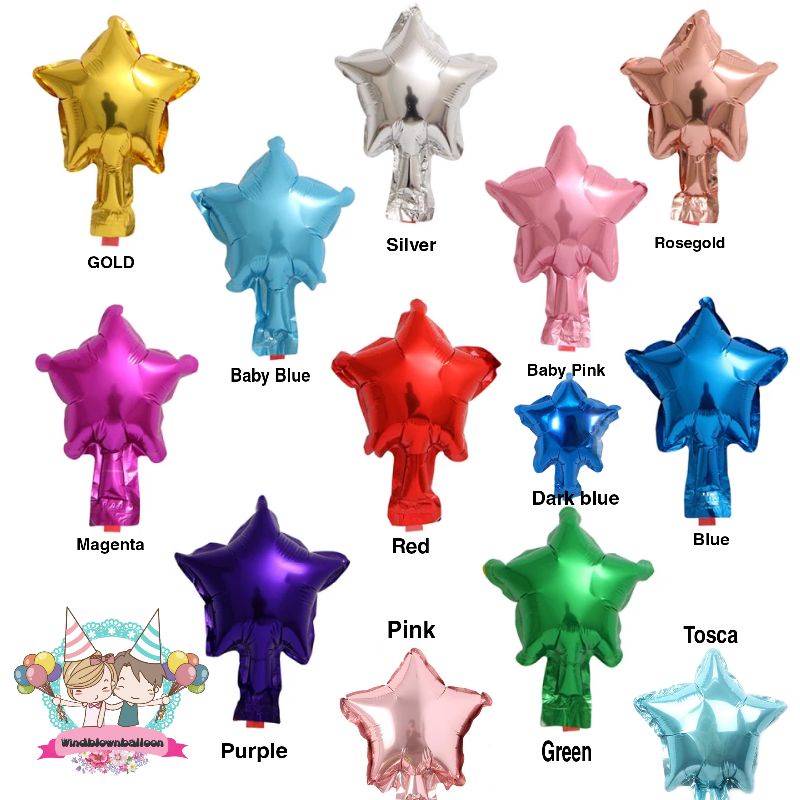 Jual WINDBLOWN BALON FOIL STAR BINTANG 10 cm (5 inch) | Shopee Indonesia