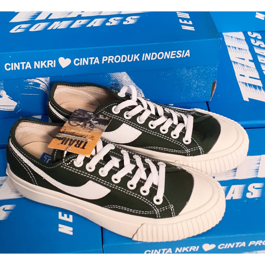 Jual Cod | sepatu compas trial hijau army/sneaker/compas trial/original ...