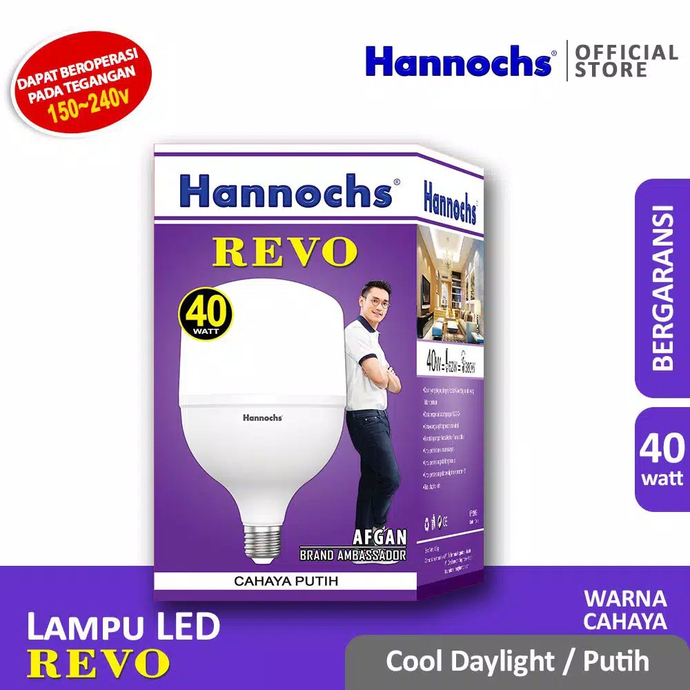 Jual Hannochs Lampu Led Revo 40 watt cahaya Putih | Shopee Indonesia